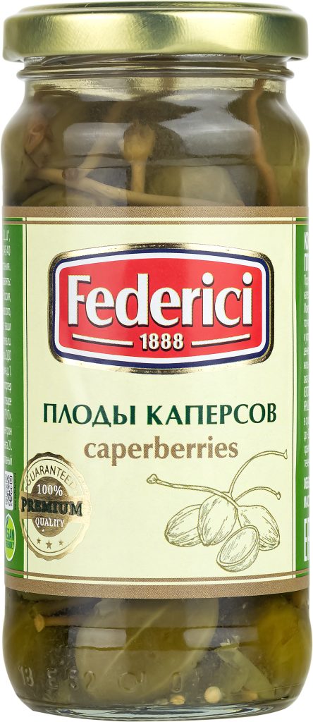 NEW Federici Caperberries in Moscow at a low price - 230 g, 22,7 kcal